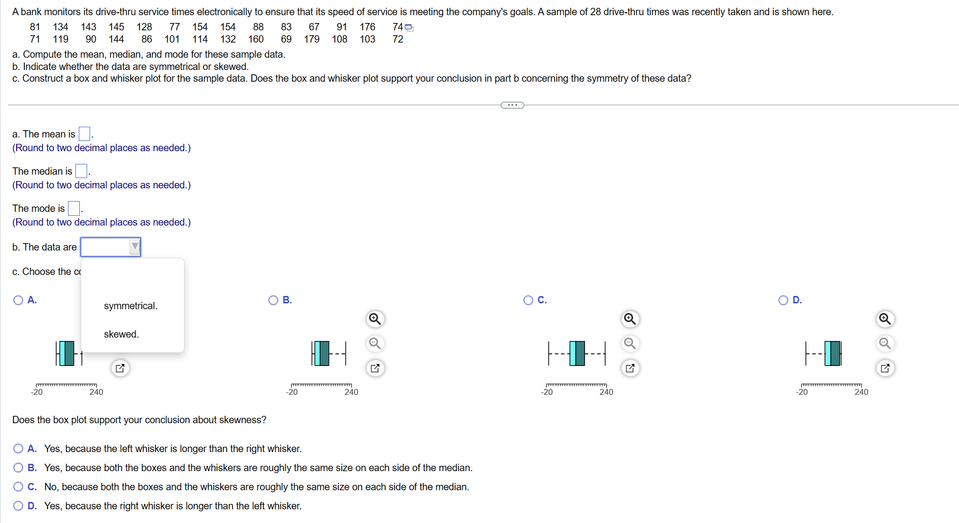 Solved a. The mean is (Round to two decimal places as | Chegg.com