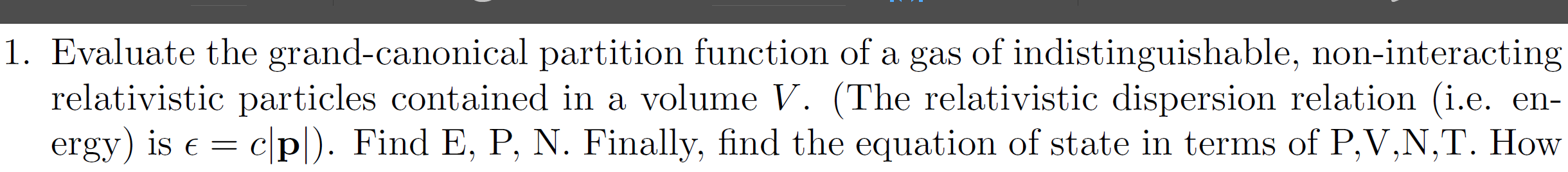 Solved 1. Evaluate the grand-canonical partition function of | Chegg.com
