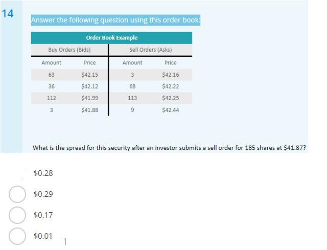 Solved 14 Answer the following question using this order | Chegg.com