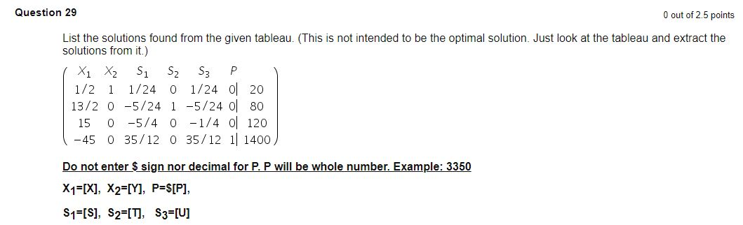 Solved Question 29 O out of 2.5 points List the solutions | Chegg.com