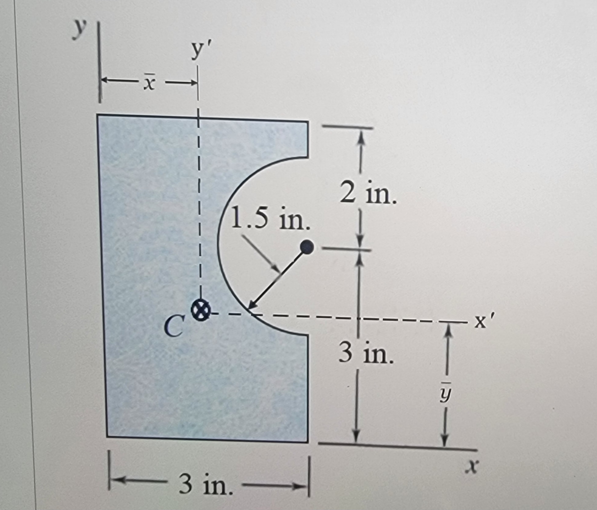 Solved The rectangular plate has a semi-circle cut out as | Chegg.com