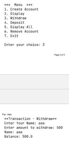 Solved Simple Bank Account System In this homework, you will | Chegg.com