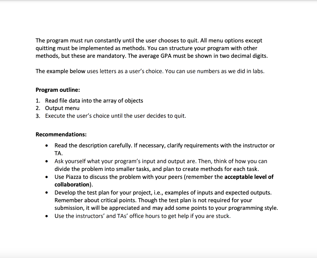 Solved ASSIGNMENT OVERVIEW Your program should read an input | Chegg.com