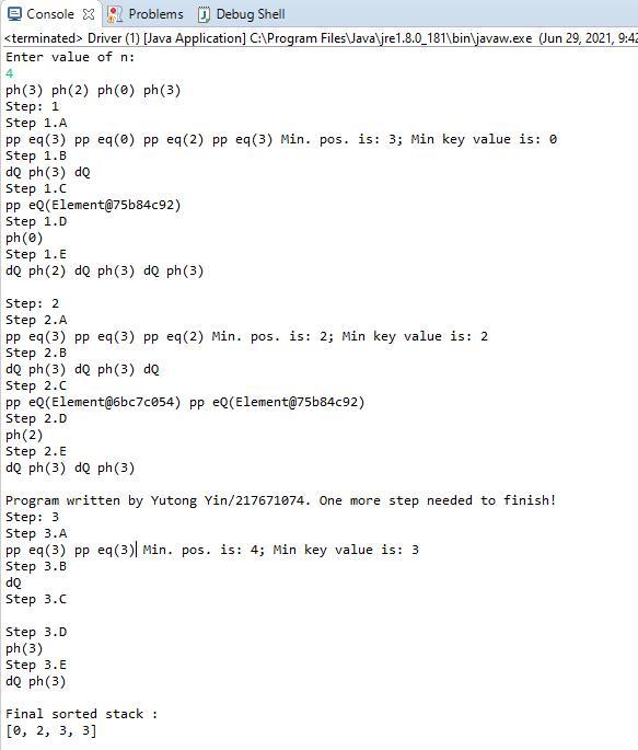 Solved Stack and Queue Java Coding Problem Write a driver | Chegg.com
