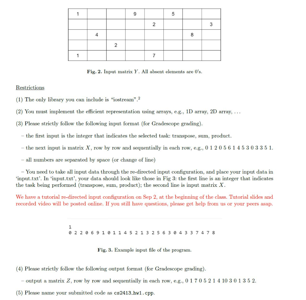 Solved Introduction We have introduced sparse matrix and its | Chegg.com