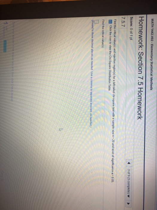 Solved MATH 1442.V02- Elementary Statistical Methods | Chegg.com