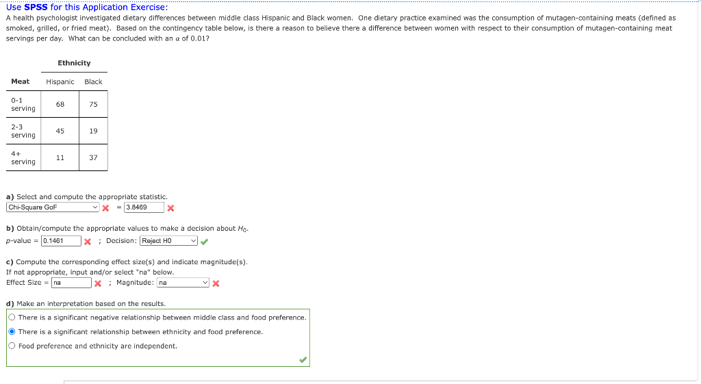 Solved Use SPSS for this Application Exercise: A health | Chegg.com