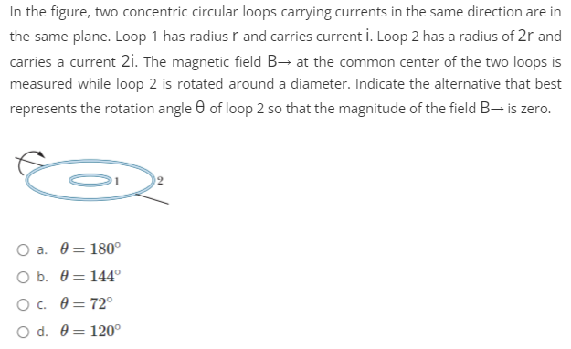 Solved In the figure, two concentric circular loops carrying | Chegg.com