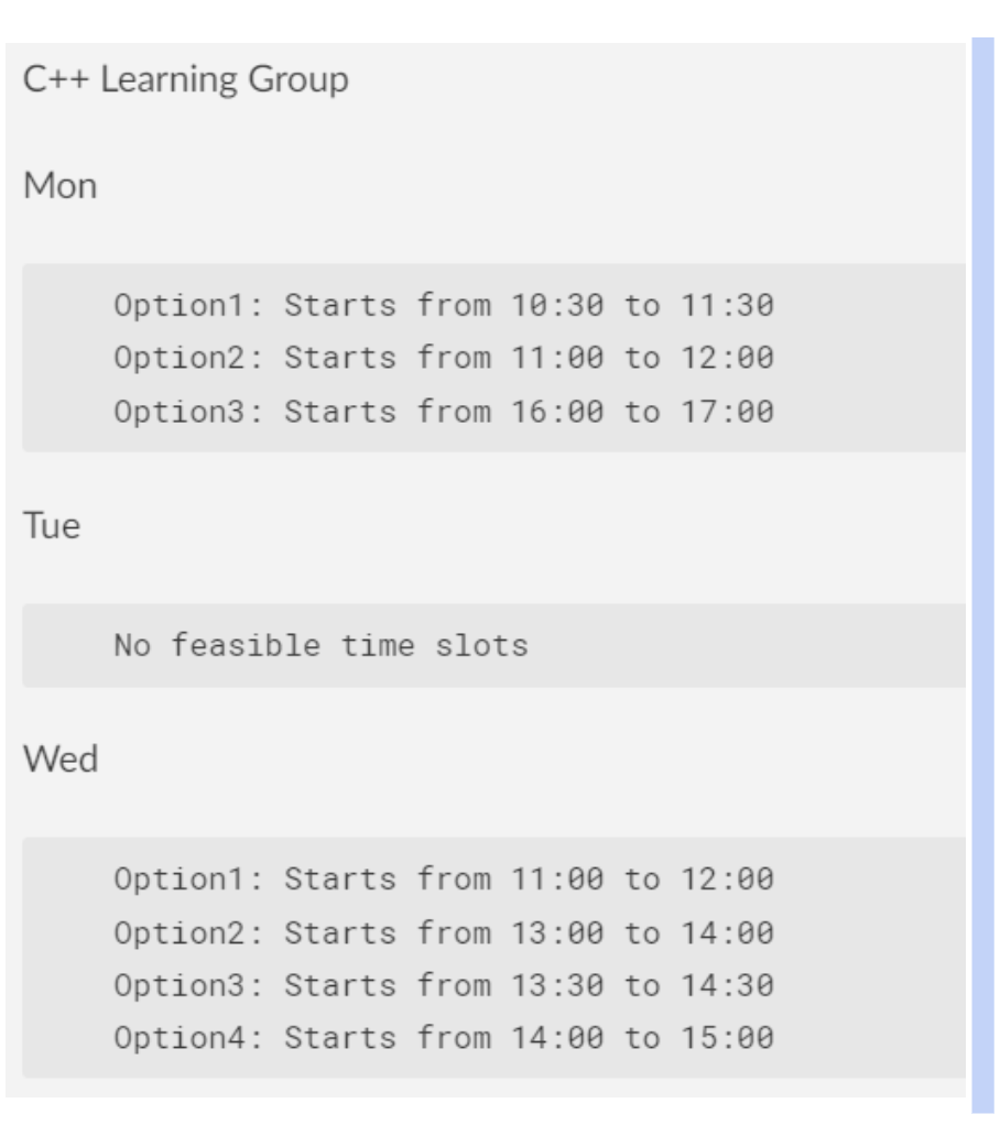Solved Note: CODE IN PYTHON We sample schedules for lab | Chegg.com