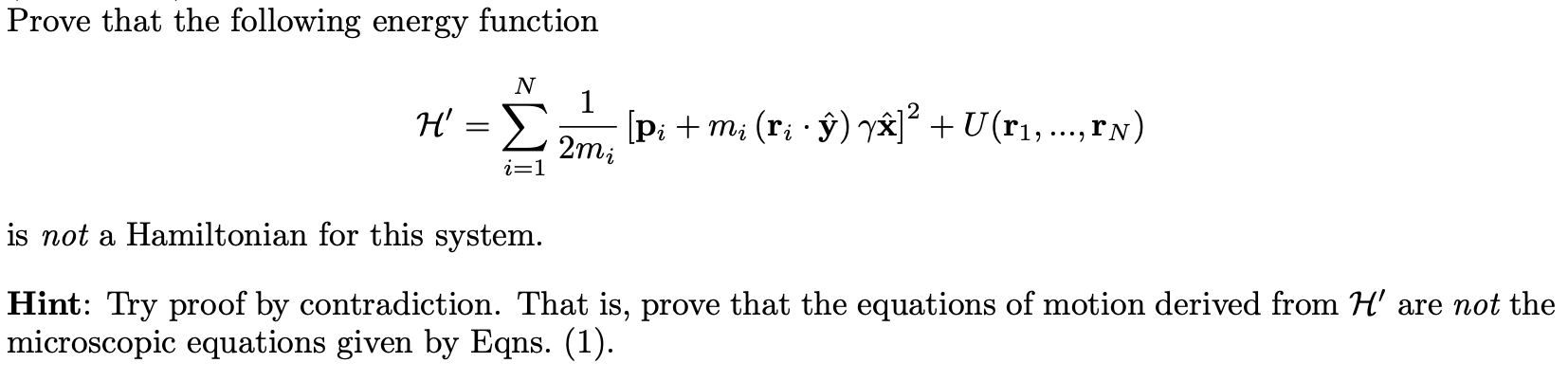 Consider a classical N-particle system that is | Chegg.com