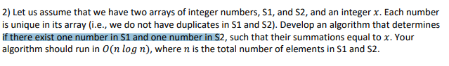 Solved 2) Let us assume that we have two arrays of integer | Chegg.com