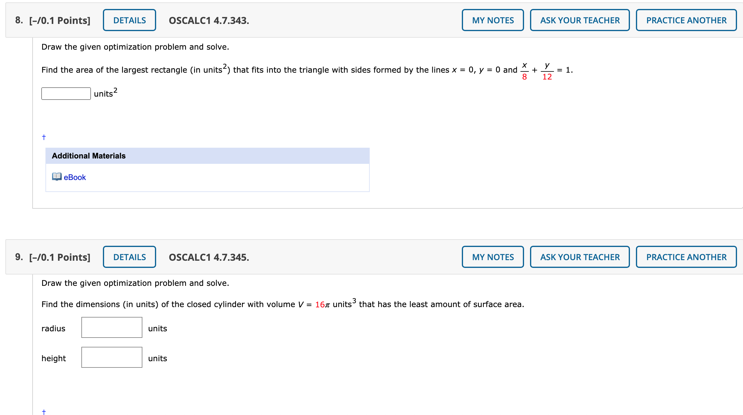 Solved 8. [-70.1 Points] DETAILS OSCALC1 4.7.343. MY NOTES | Chegg.com
