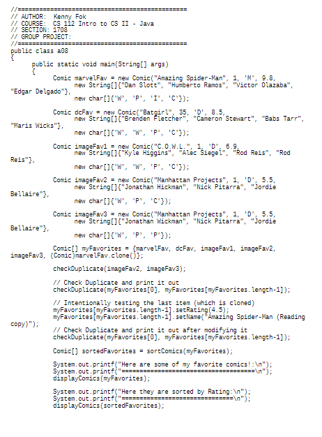Solved Purpose of this assignment:Using InterfacesUsing | Chegg.com
