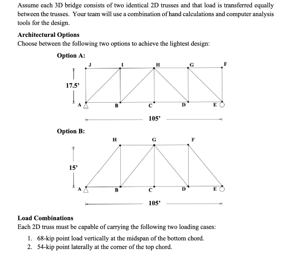 Assume each 3D bridge consists of two identical 2D | Chegg.com