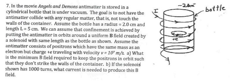 Solved bottle 7. In the movie Angels and Demons antimatter | Chegg.com