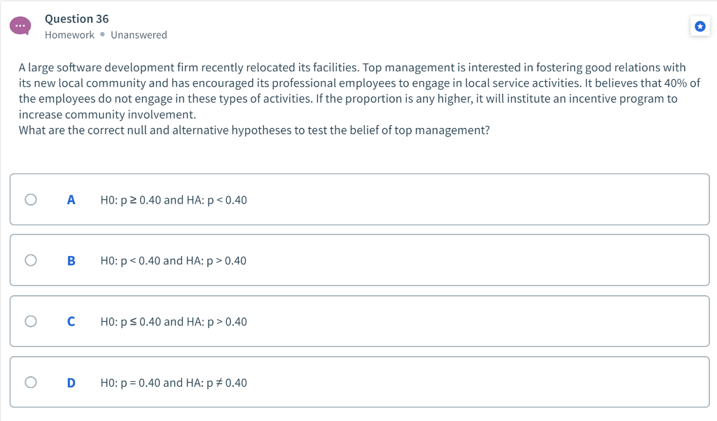 Solved A large software development firm recently relocated | Chegg.com