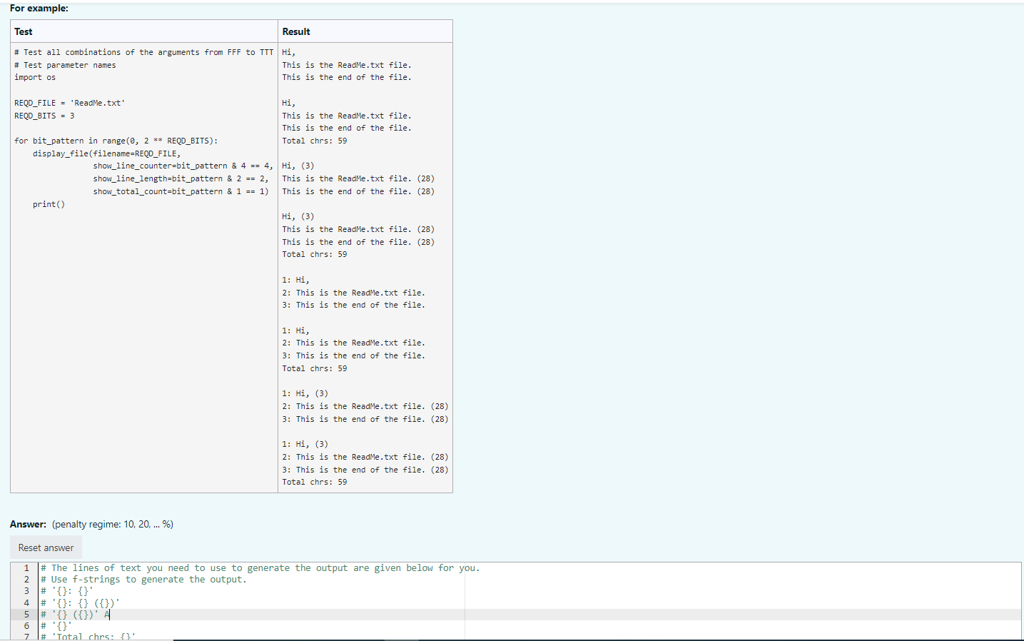 Solved Create a function called display_file which displays | Chegg.com