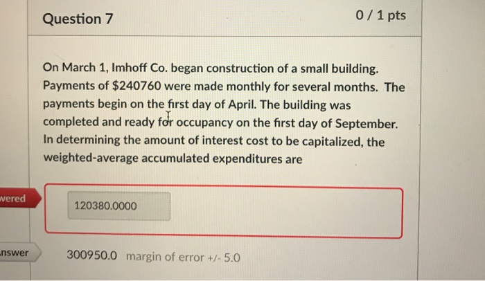 Solved 0 1 pts Question 7 On March 1, Imhoff Co. began | Chegg.com Solved 0 1 pts Question 7 On March 1, Imhoff Co. began | Chegg.com