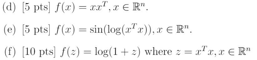 Solved Computing derivative for functions. Please identify | Chegg.com