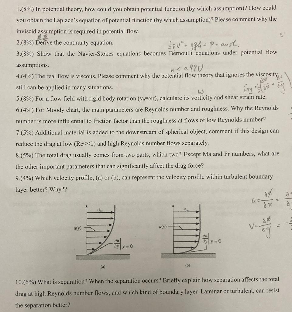 Solved 1.(8\%) In potential theory, how could you obtain | Chegg.com