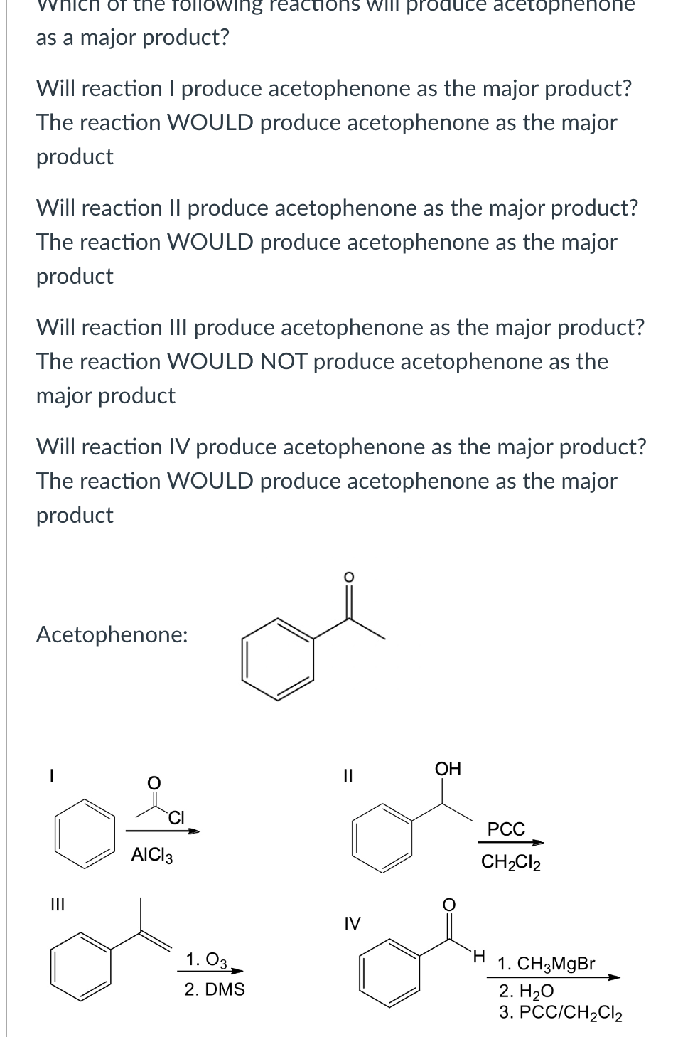 Solved as a major product?Will reaction I produce | Chegg.com