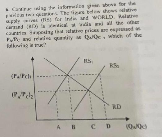 Solved İ. RS1 represents india and pa/pc and B represent | Chegg.com