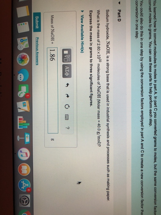 Solved You Learned How To Convert Molecules To Moles In Part Chegg solved-you-learned-how-to-convert-molecules-to-moles-in-part-chegg