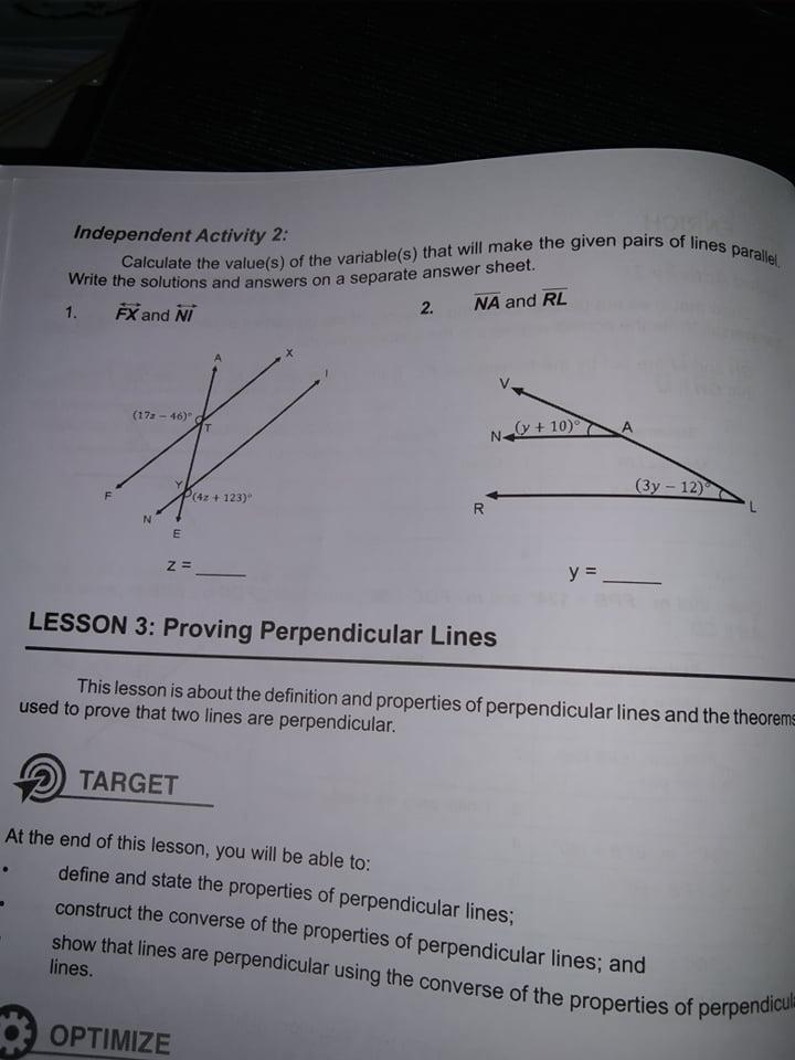 Solved Guided Activity 3: Prove that the given lines are | Chegg.com