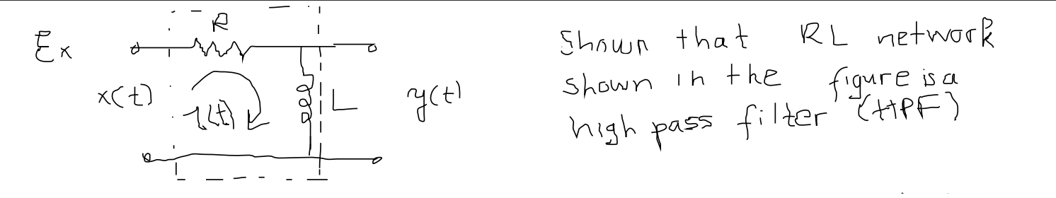 Solved Shown that RL network shown in the figure is a high | Chegg.com