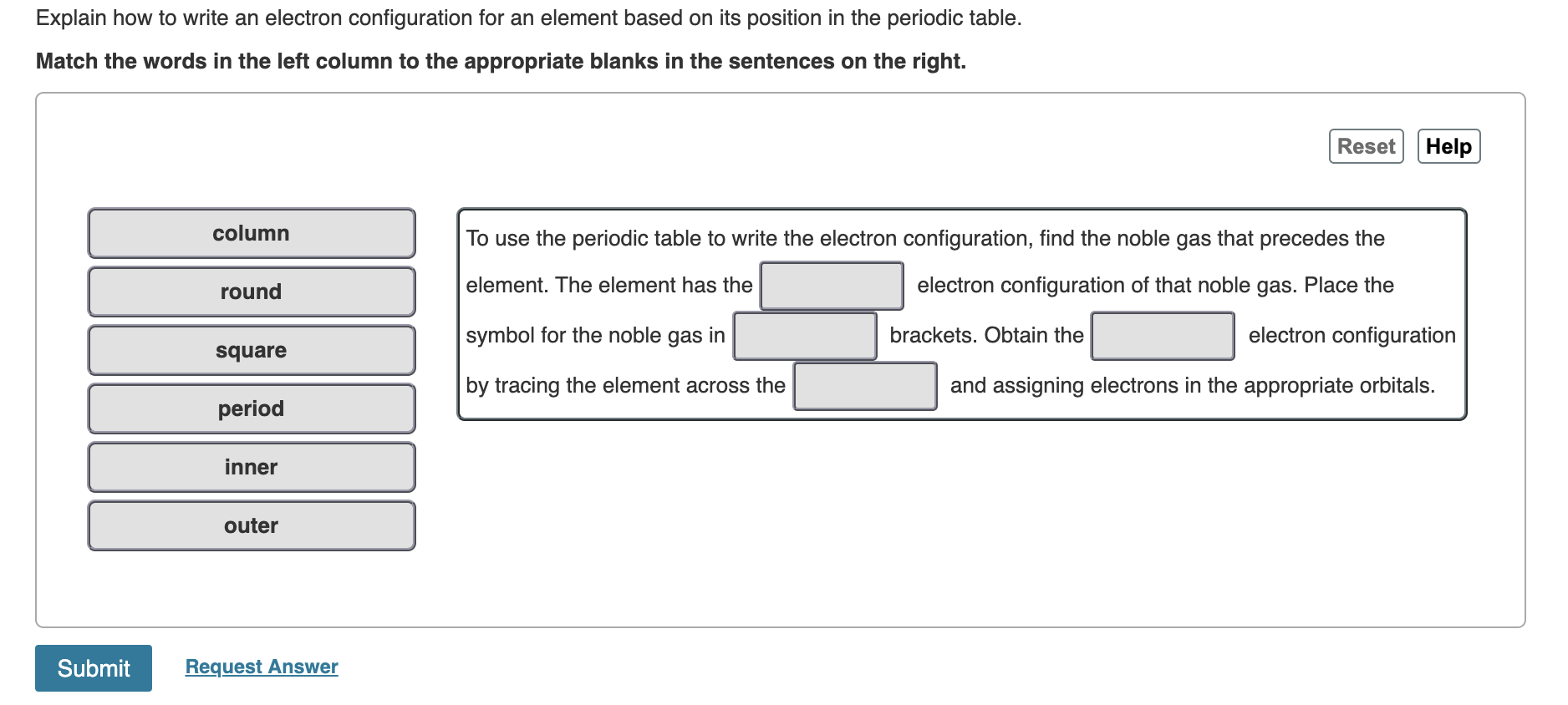 Solved Explain how to write an electron configuration for an | Chegg.com