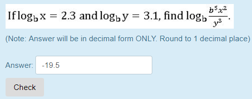 Solved Iflogbx - 2.3 and logby b*x2 3.1, find logb- jy | Chegg.com
