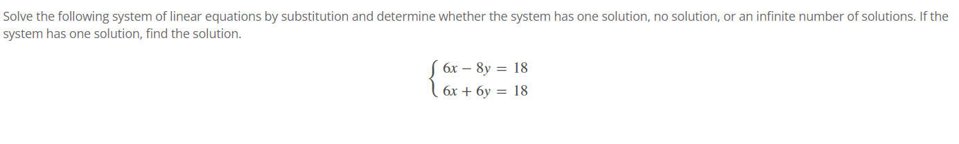 Solved Solve the following system of linear equations by | Chegg.com