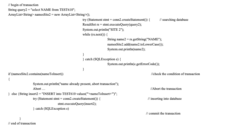 Implement the following scenarios using JAVA and SQL | Chegg.com