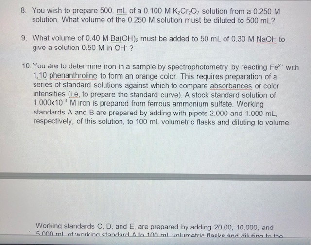 Solved Styles 1. A solution is prepared by dissolving 1.26 g | Chegg.com