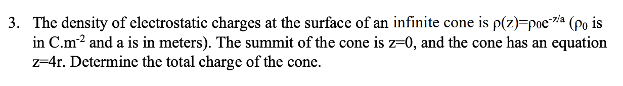 Solved The density of electrostatic charges at the surface | Chegg.com