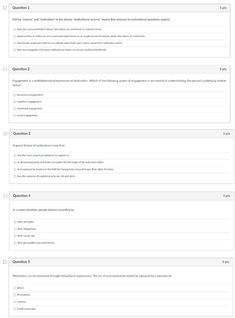Solved Question 1 Pairing "science" and "motivation" in the | Chegg.com