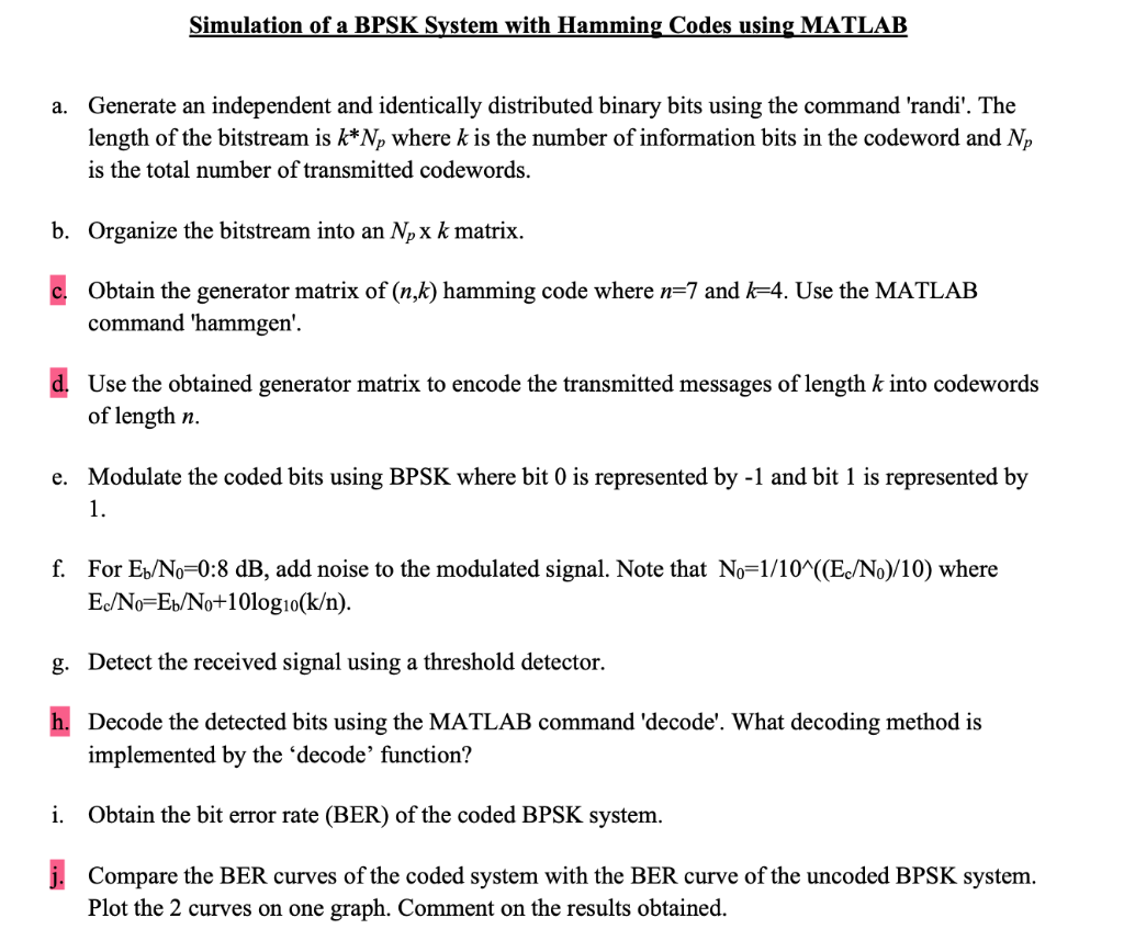 Solved Information Theory & Coding Matlab Please help me. | Chegg.com