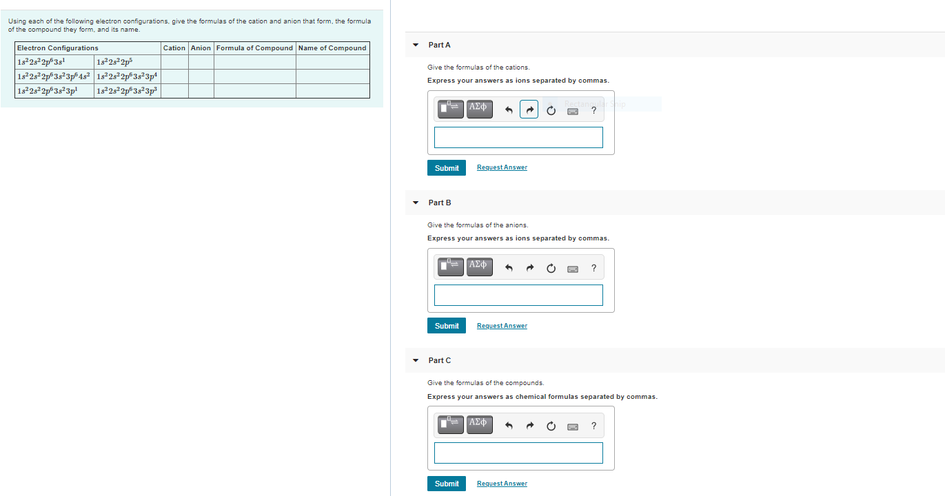 Solved Using each of the following electron configurations, | Chegg.com