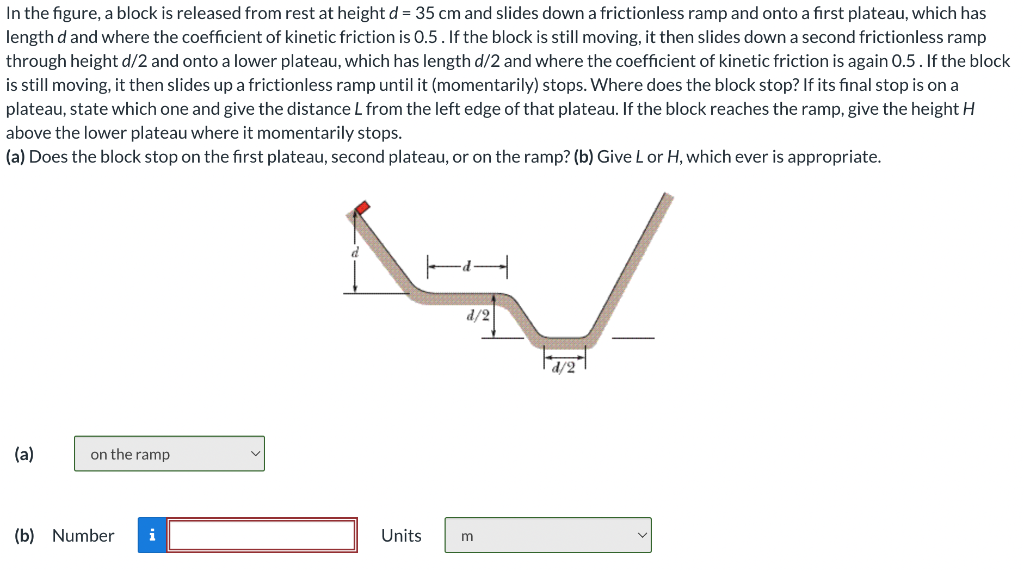 Solved In the figure, a block is released from rest at | Chegg.com