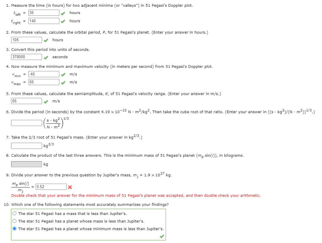 Solved 1. Measure the time in hours) for two adjacent minima | Chegg.com