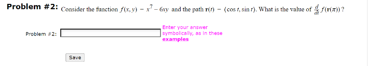 Solved Problem \#2: Consider the function f(x,y)=x2−5xy and | Chegg.com