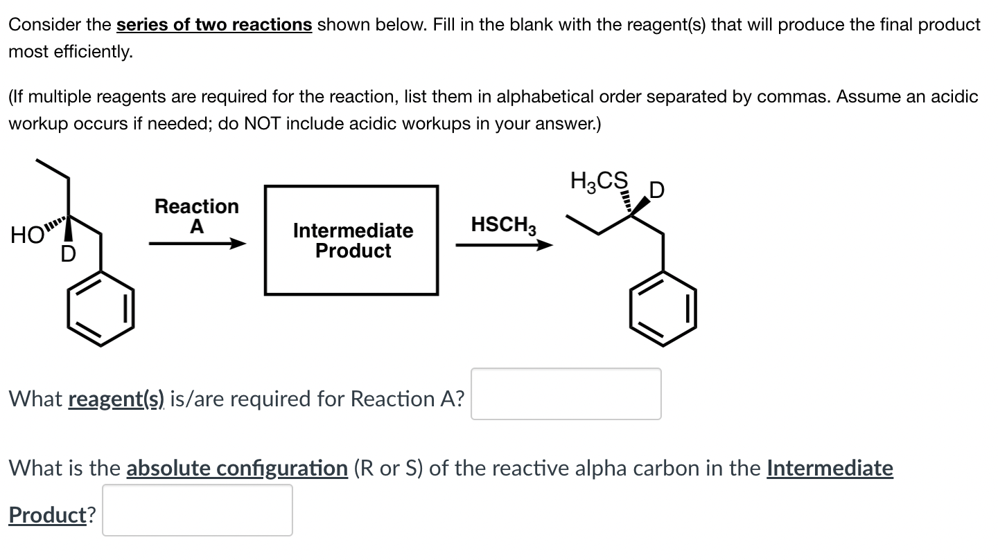 Solved Consider the series of two reactions shown below. | Chegg.com