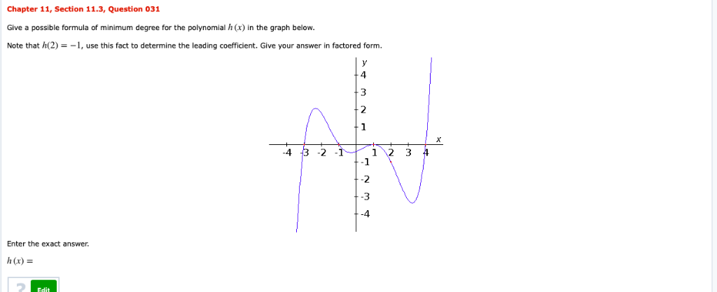 Solved Chapter 11, Section 11.3, Question 031 Give a | Chegg.com