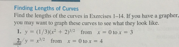 Solved Finding Lengths of Curves Find the lengths of the | Chegg.com