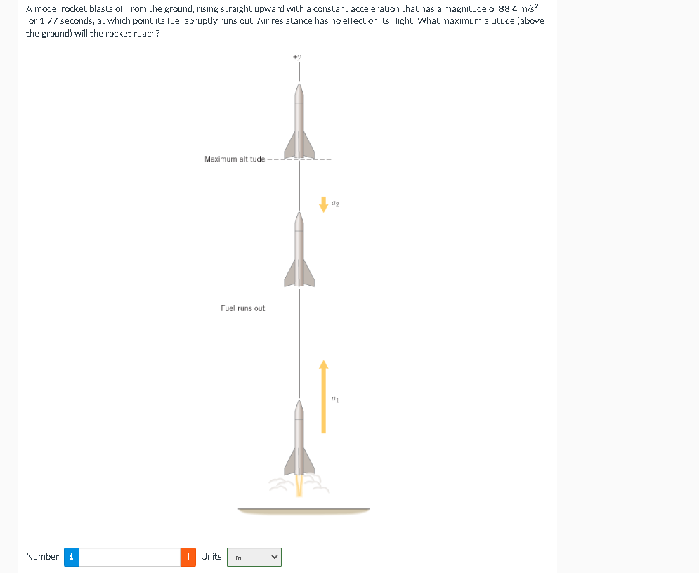 Solved A model rocket blasts off from the ground, rising | Chegg.com