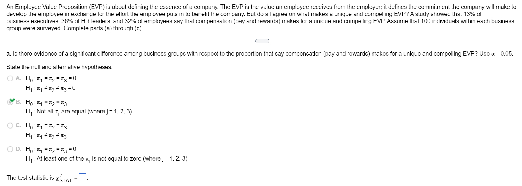Solved I need help completing parts A-C.(a) The test | Chegg.com