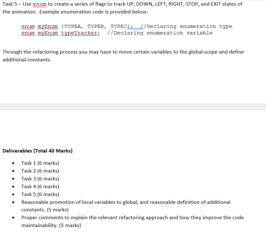 Solved Simple Game Loop Structure (Recommended IDE - | Chegg.com