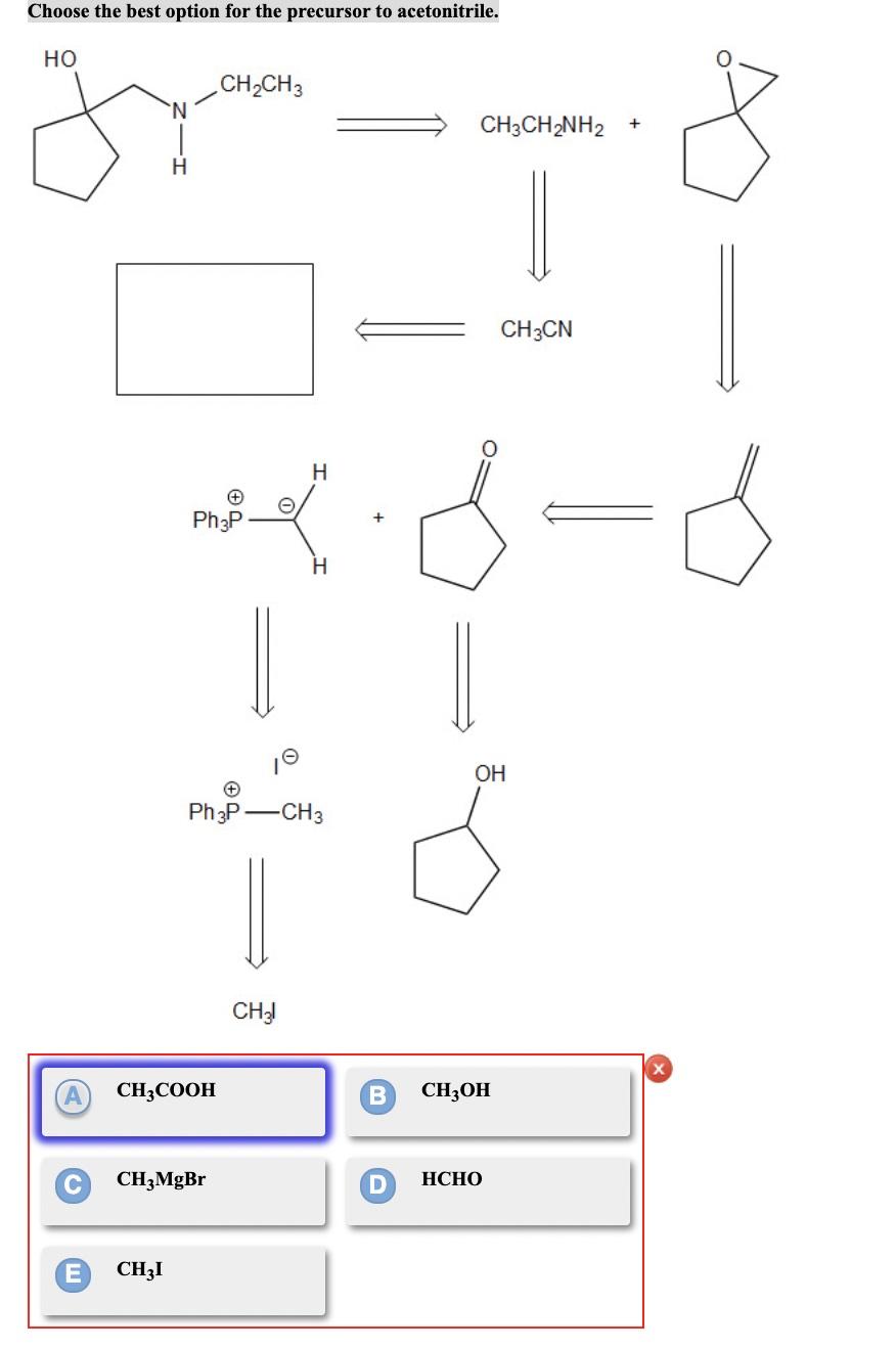 Solved Choose the best option for the precursor to | Chegg.com