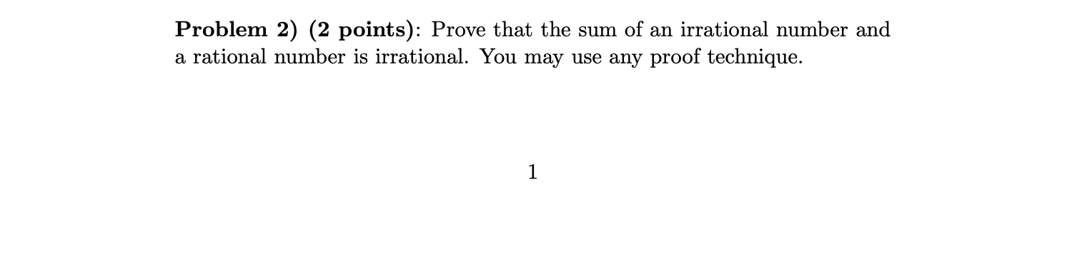 Solved Problem 2) (2 points): Prove that the sum of an | Chegg.com