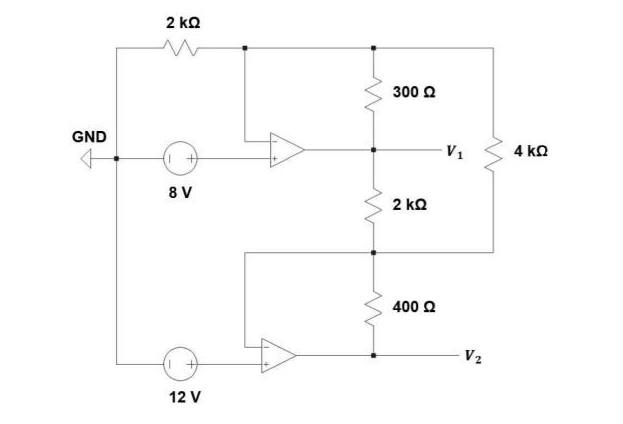 Solved When constructing a circuit using two ideal op-amps | Chegg.com